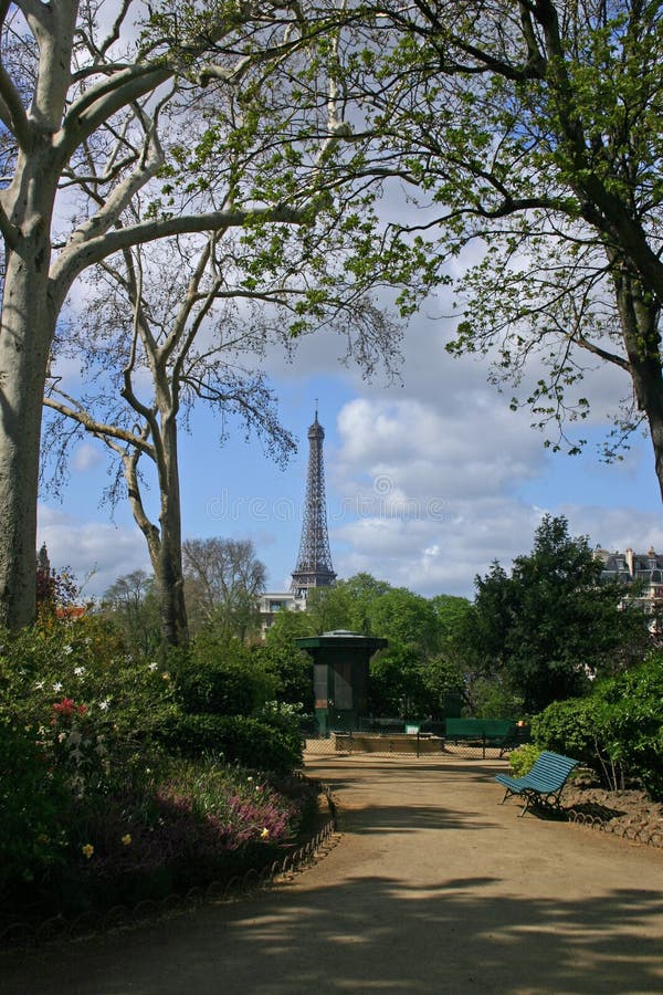 Paris Park (Vertical) stock image. Image of tower, eiffel - 9308761