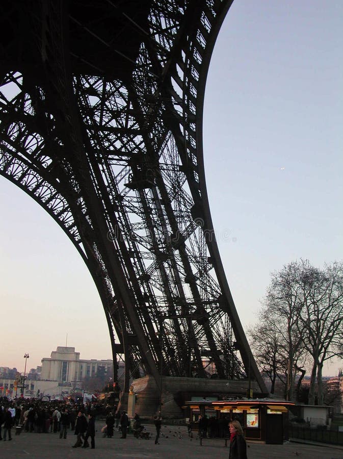 Pillars Of The Eiffel Tower Stock Photo - Image of iron, storey: 3494236