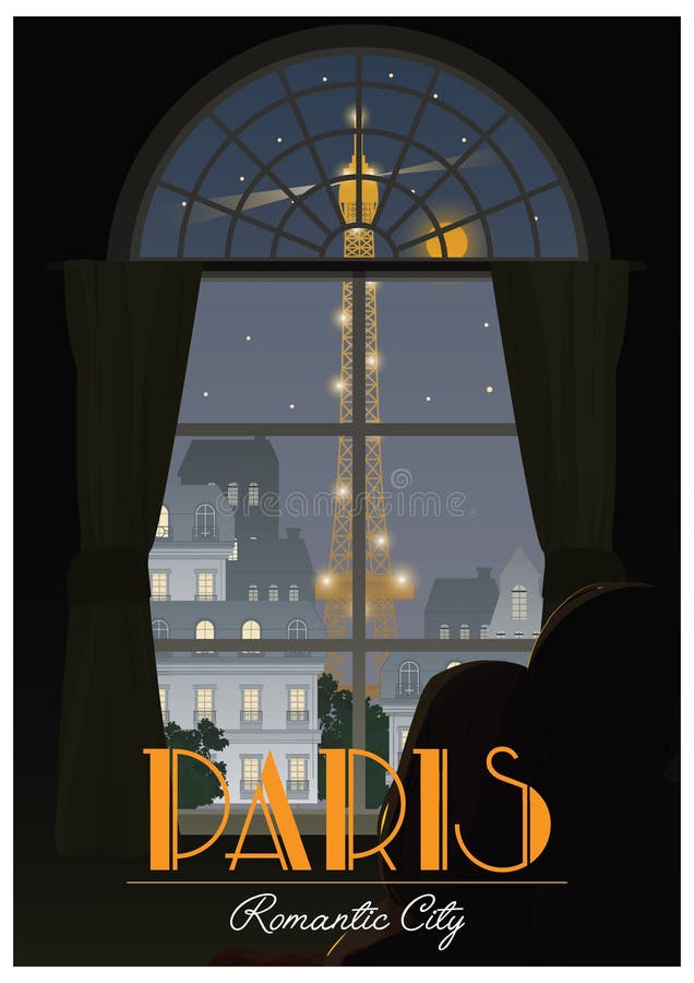 Paris Poster. Vector Illustration Decorative Design Stock Vector ...