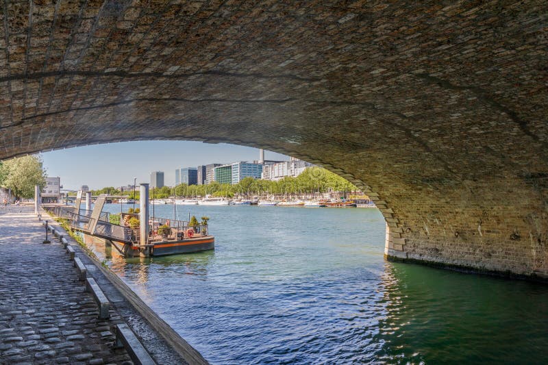 Paris - River Seine Near Bercy Stock Photo - Image of bercy, paris ...