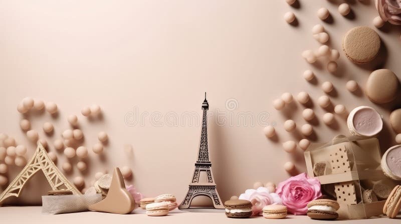 Paris Romantic Background. Illustration AI Generative Stock ...