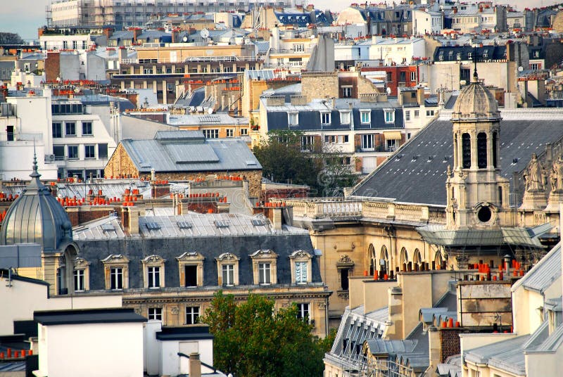 Paris rooftops stock image. Image of europe, architecture - 1519391