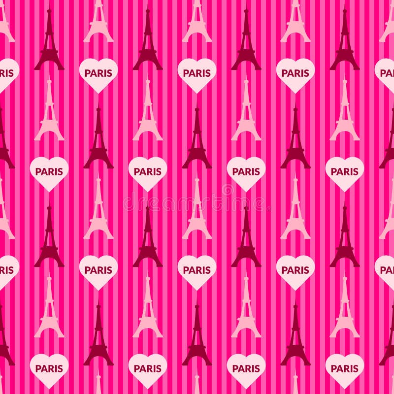 Pink Paris Design Illustration Stock Vector - Illustration of drawn ...