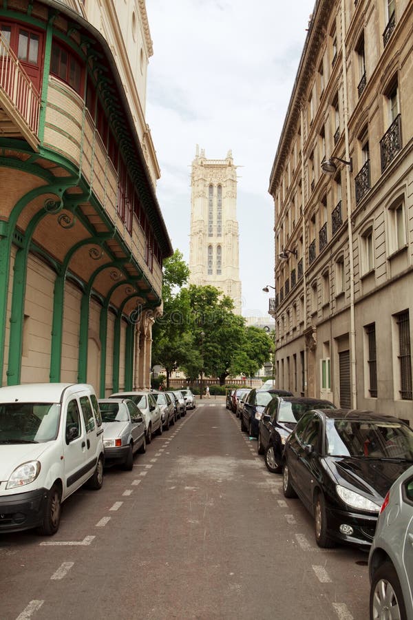 Paris Side Street stock photo. Image of left, building - 19720650