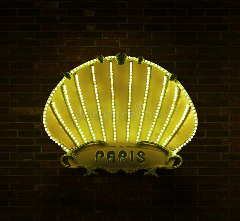 Paris sign stock image. Image of entrance, illuminated - 27224871