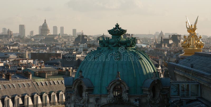 Paris Skyline stock image. Image of overcast, landmark - 57551651