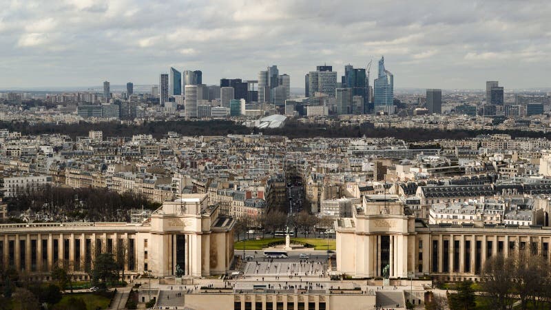 Paris Skyline View from Eiffel Tower Stock Image - Image of europe ...