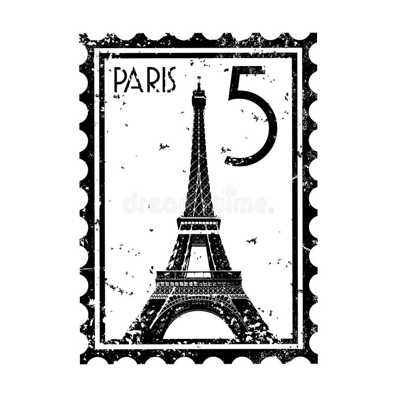 Paris Stamp or Postmark Style Grunge Stock Vector - Illustration of ...