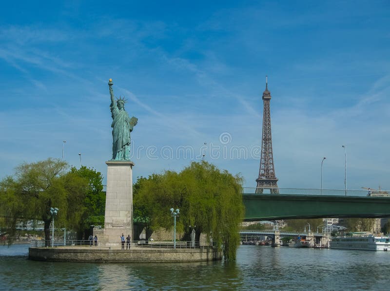 Statue Of Liberty And Eiffel Tower In Paris Stock Image - Image of iron ... Statue Of Liberty And Eiffel Tower In Paris Stock Image - Image of iron ...