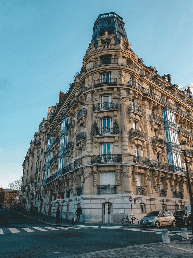 Paris Street in the Morning Editorial Stock Photo - Image of street ...