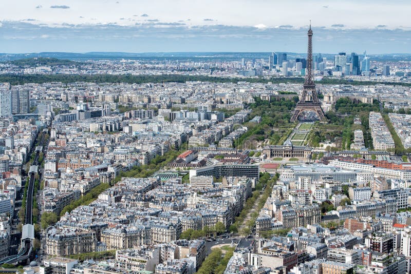 Paris Sunny Blue Sky Aerial View Stock Image - Image of europe, eiffel ...