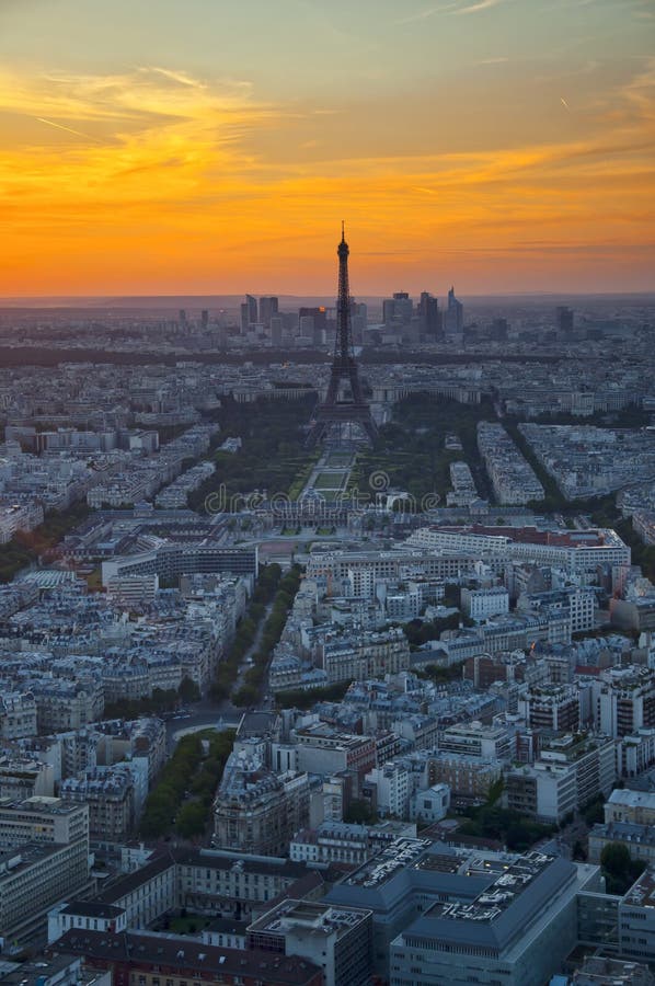Paris at sunset editorial image. Image of tourism, romantic - 37523065