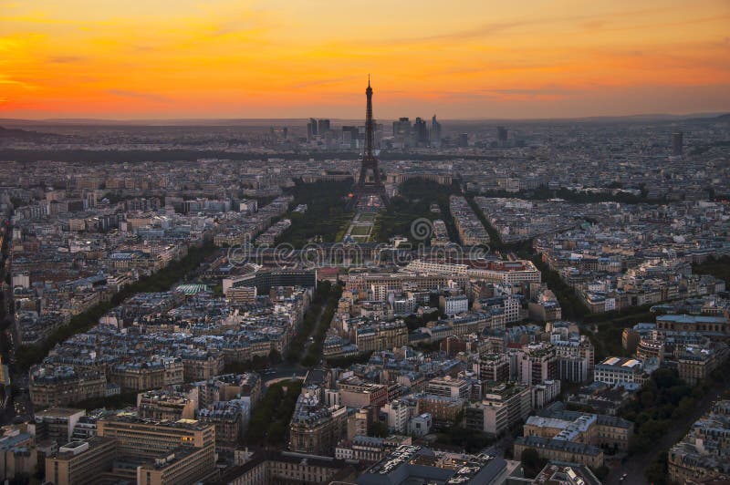 Paris at sunset editorial image. Image of tourism, romantic - 37523065