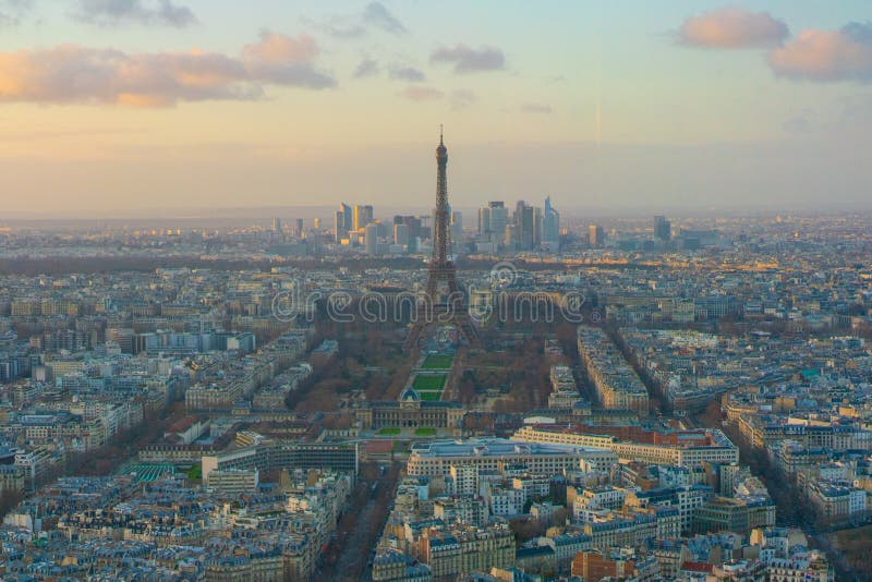 Paris at sunset stock photo. Image of night, golden - 168365690