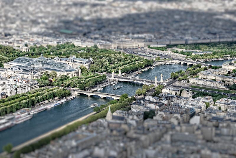 Paris TiltShift stock photo. Image of landmark, tilt - 51723092