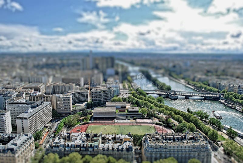Paris TiltShift stock photo. Image of city, cloud, architecture - 51723114