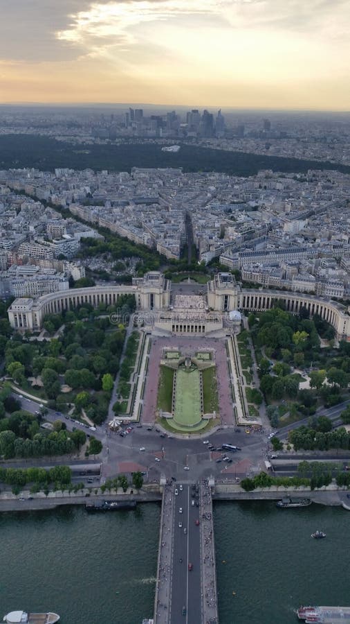 Paris from the Top of the Eiffel Tower in Paris France Stock Image ...