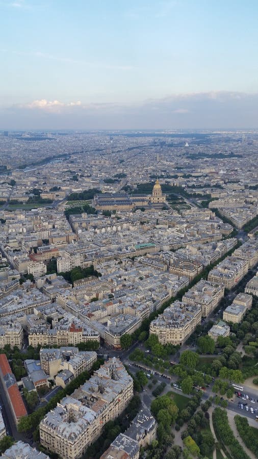 Paris from the Top of Eiffel Tower in Paris France Europe Stock Image ...