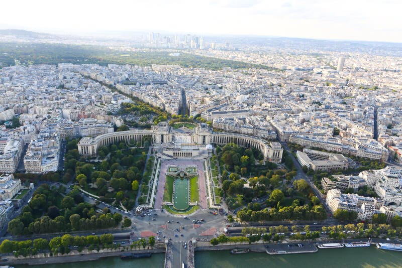 Paris from top editorial stock photo. Image of barcelona - 45996733