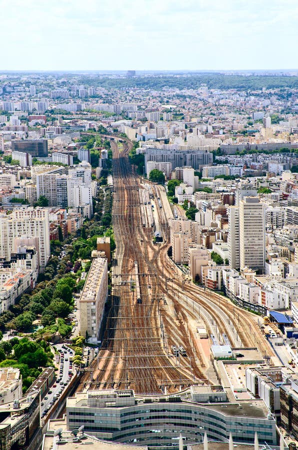 Paris Train Station Areal View Stock Photo - Image of railway, modern ...