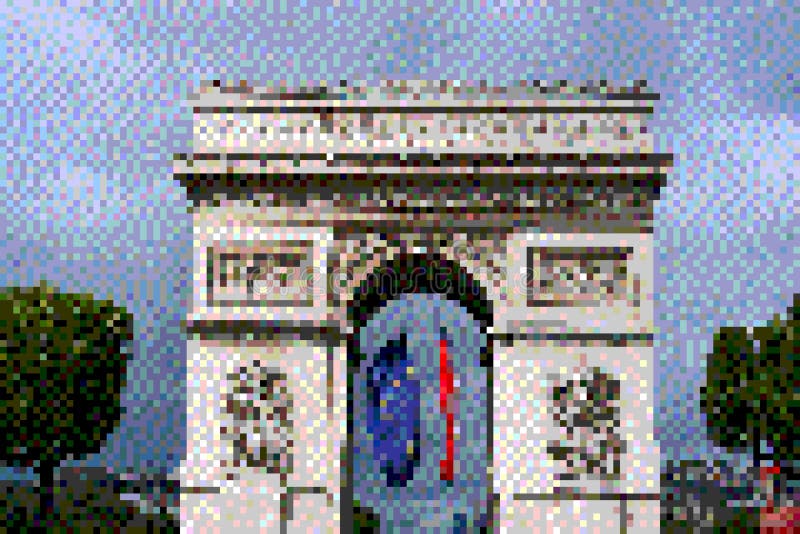 Paris Triumphal Arch 8-bit Art Stock Photo - Image of city, computer ...