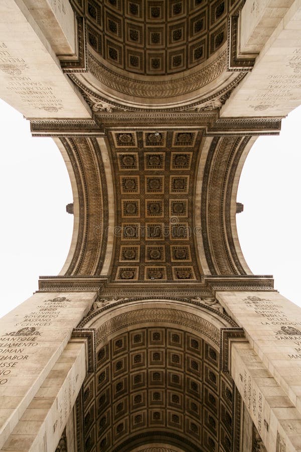 Triumphal Arch, View from Below Stock Image - Image of national, france ...