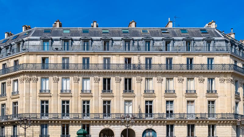 Paris, typical building stock photo. Image of architecture - 156515394