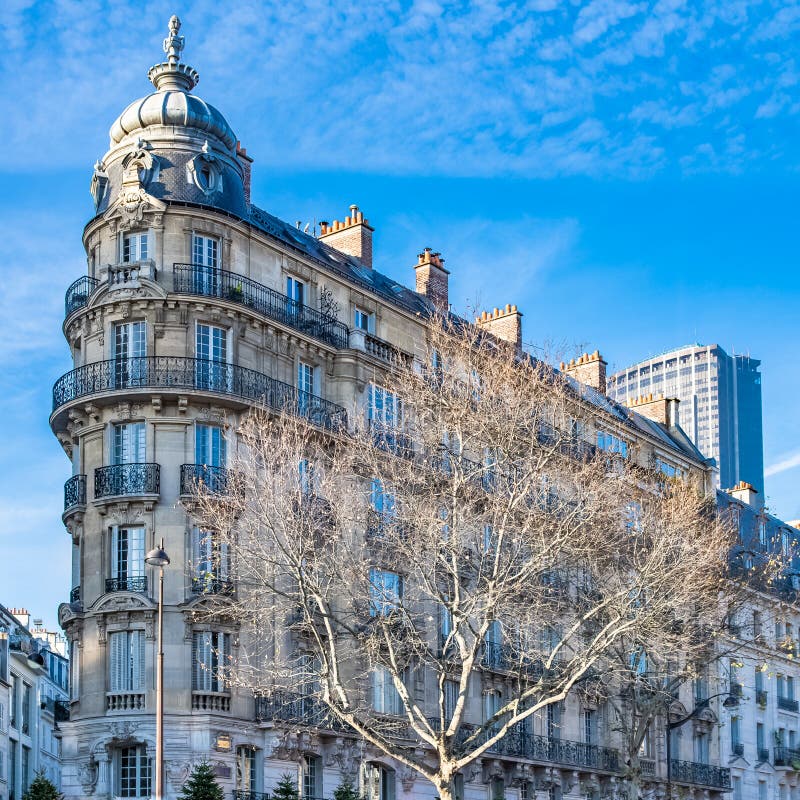 Paris, Typical Buildings, Beautiful Facades Stock Image - Image of ...