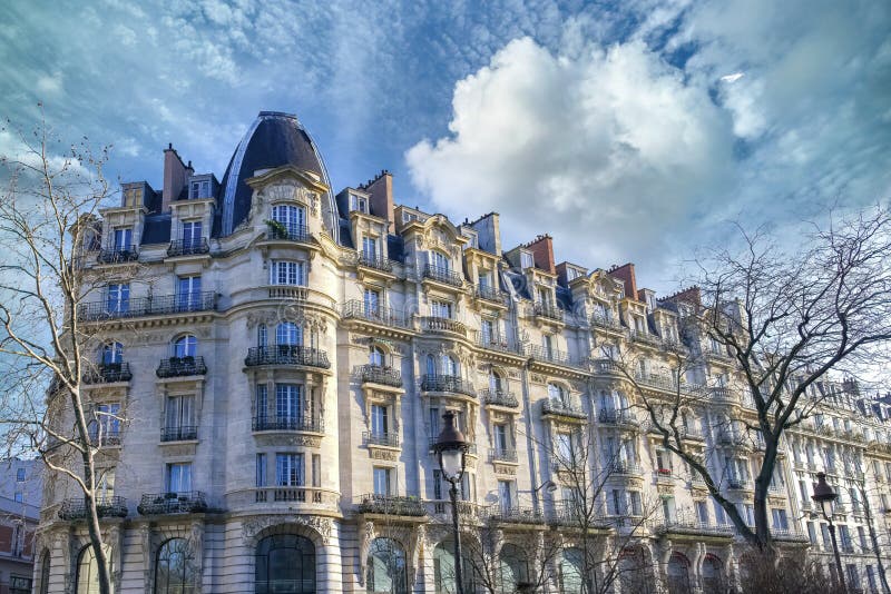 Paris, Typical Facade and Dome Editorial Photography - Image of ...