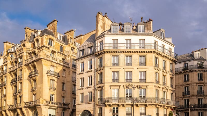 Paris, typical facade stock photo. Image of capital - 170115956