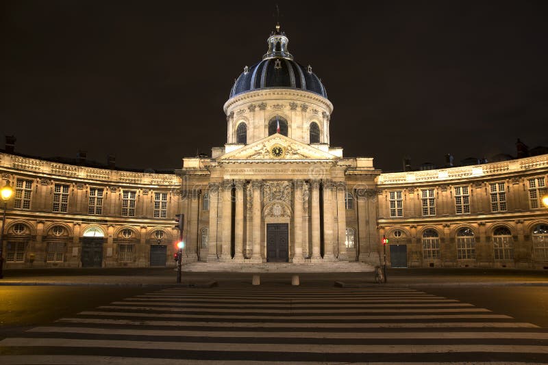 Paris university at night stock image. Image of famous - 49904465