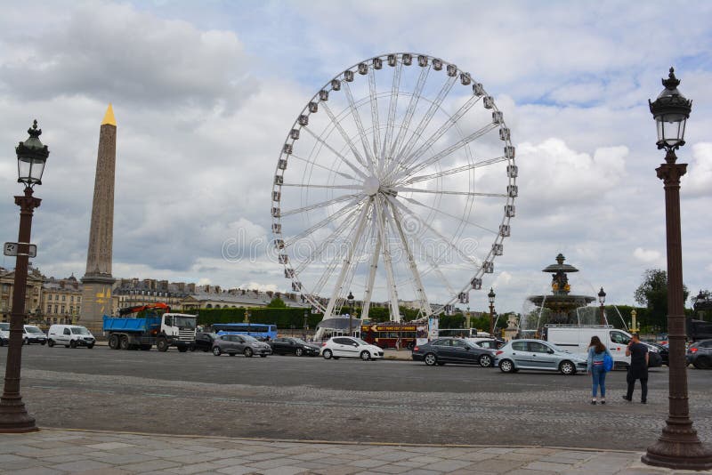 Paris wheel editorial stock photo. Image of education - 74442888