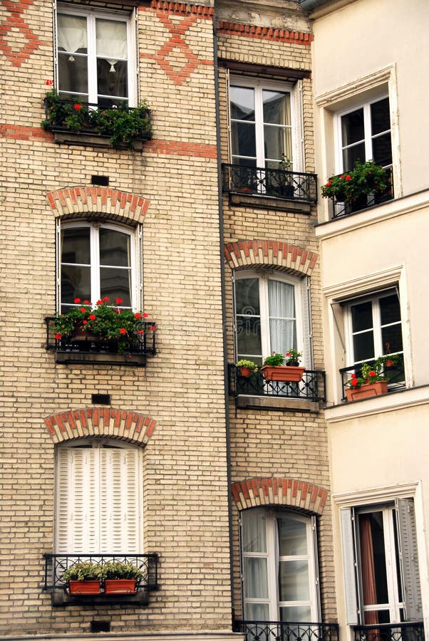 Paris windows stock photo. Image of culture, architecture - 1483096