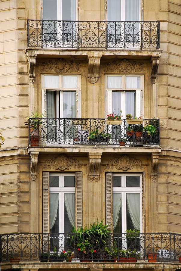 Paris windows stock photo. Image of culture, architecture - 1483096