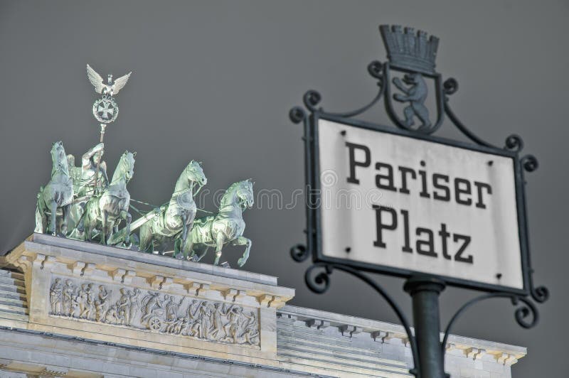 The Pariser Platz at Berlin, Germany Stock Photo - Image of gate ...