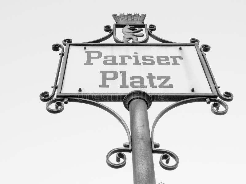 Pariser Platz sign stock image. Image of sign, platz - 48464733