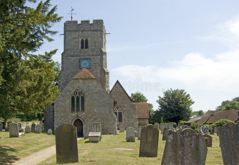 Parish Church of St Mary and All Saints Stock Photo - Image of kent ...