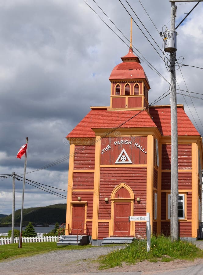 Parish Hall in Trinity Along the Discovery Trail Stock Image - Image of ...