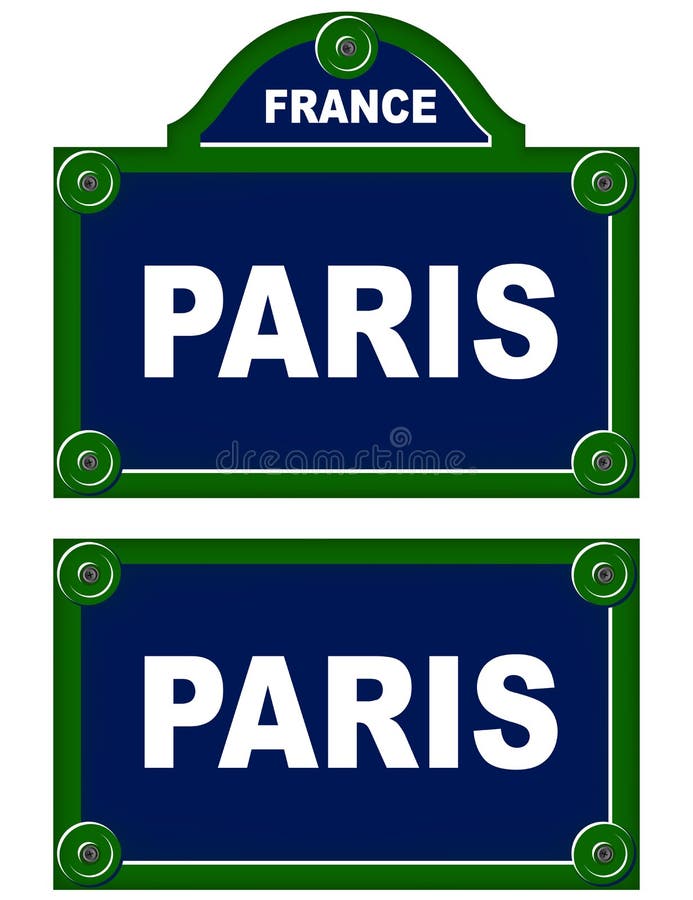 Paris street signs stock vector. Illustration of boulevard - 52705181