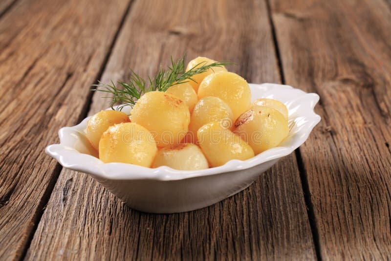 Parisian Potatoes (Pommes Parisienne) Stock Photo - Image of food ...