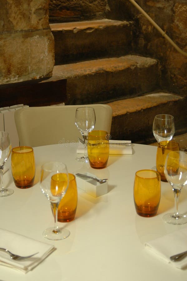 Parisien restaurant table stock photo. Image of stone - 26089982