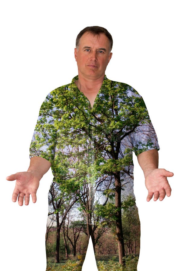 Park Against the Backdrop of the Human Body Stock Image - Image of face ...