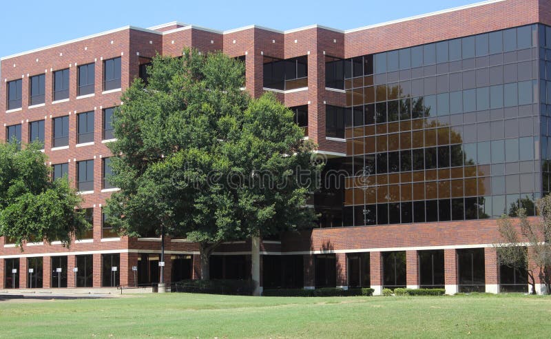 Park Area Near Office Complex in Urban Area Stock Photo - Image of ...