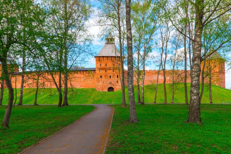 Park around the Kremlin. stock photo. Image of castle - 40808544