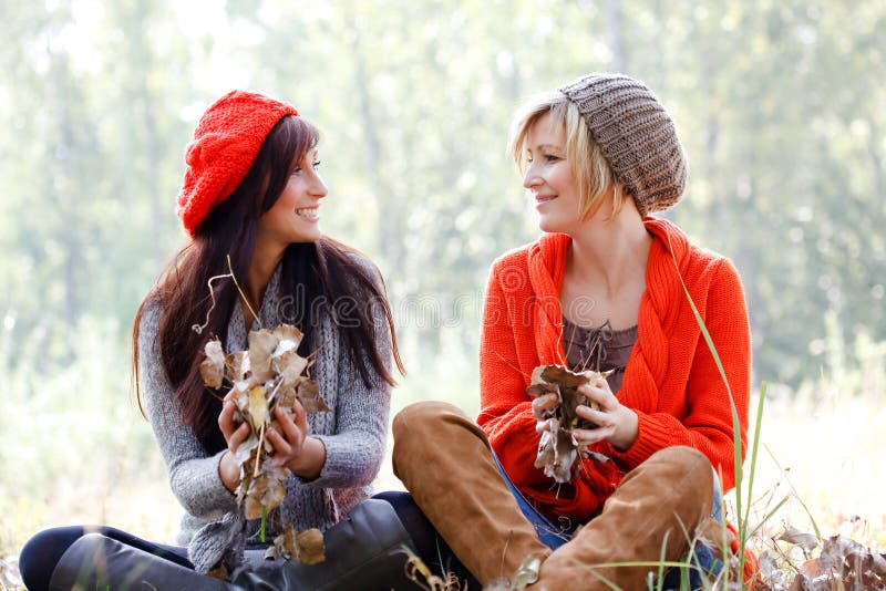 Park autumn fall girls stock image. Image of lifestyle - 11531305