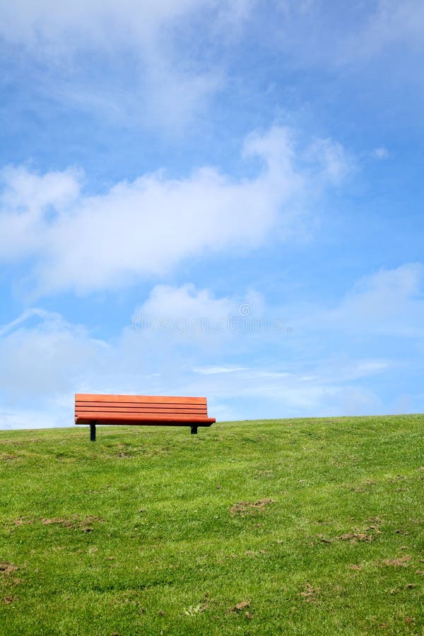 A park bench. stock image. Image of summer, bank, slope - 2800239