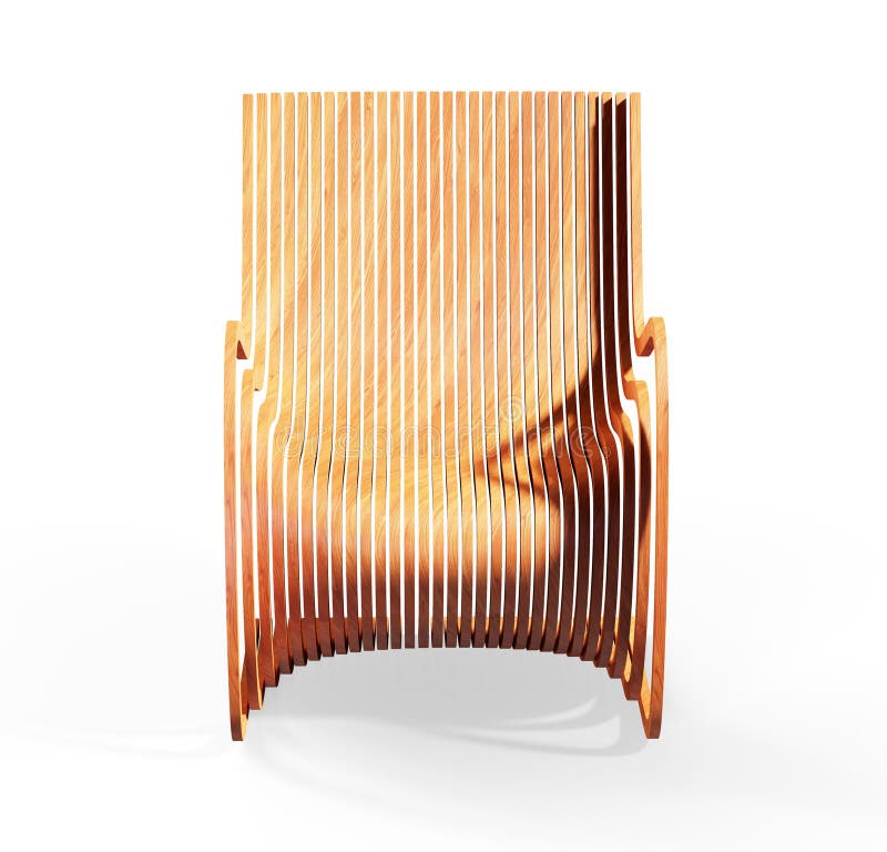 Park Bench Arc on a White Background. Front View. 3d Render Imag Stock ...