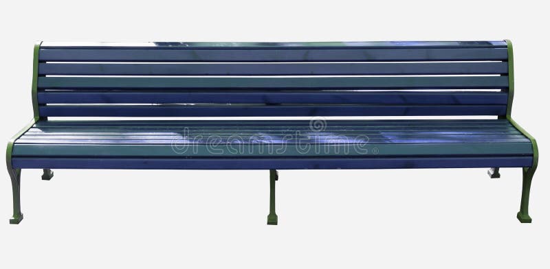 Park bench stock photo. Image of blue, exterior, cutout - 30425230