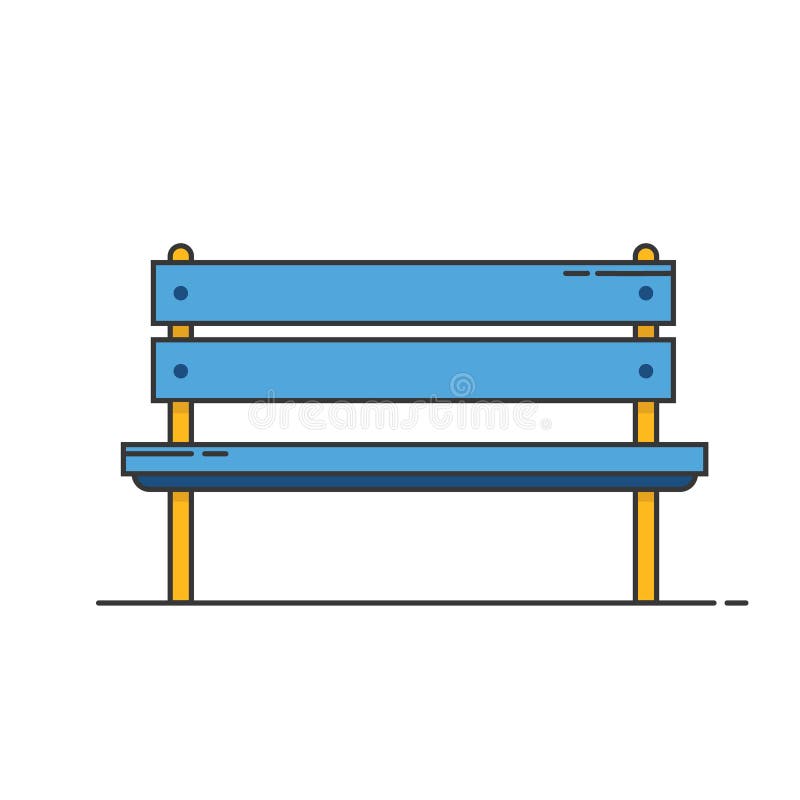 Park Bench Drawing Front View Stockvector Park Bench. Vector Drawing