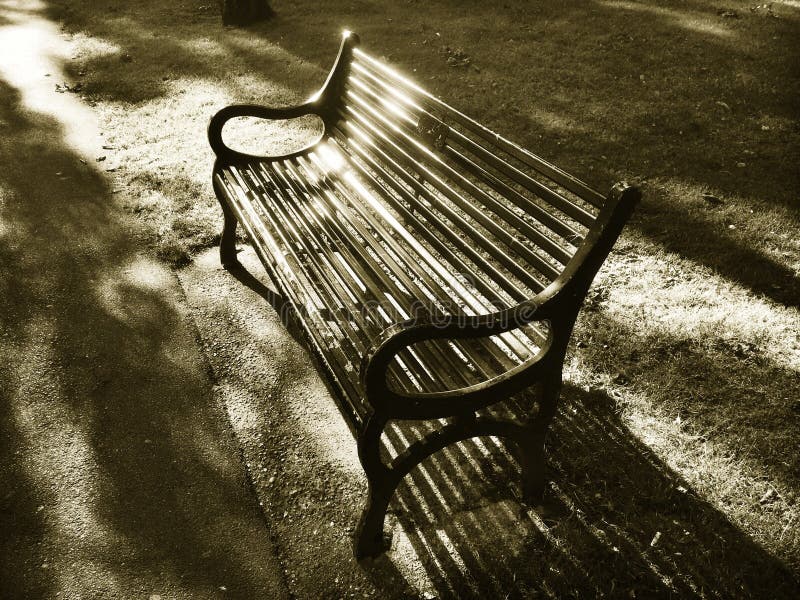 Park bench stock image. Image of horizon, landscape, nature - 43119451